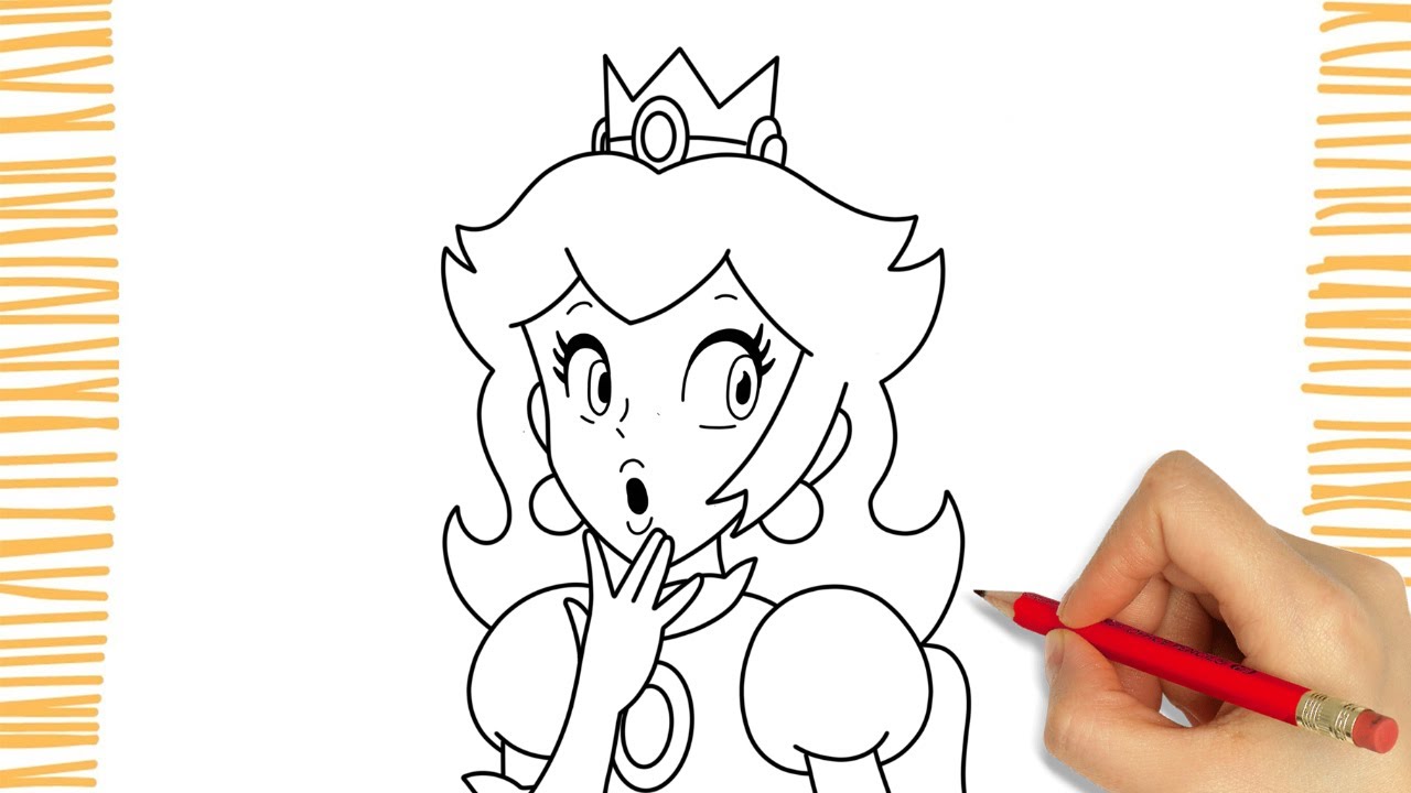 Como dibujar a la PRINCESA PEACH I SUPER MARIO BROS - YouTube