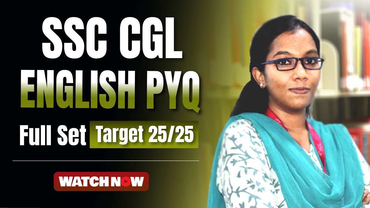 SSC CGL | ENGLISH PYQ| Full Set | Target 25/25 | Must Watch | VERANDA ...