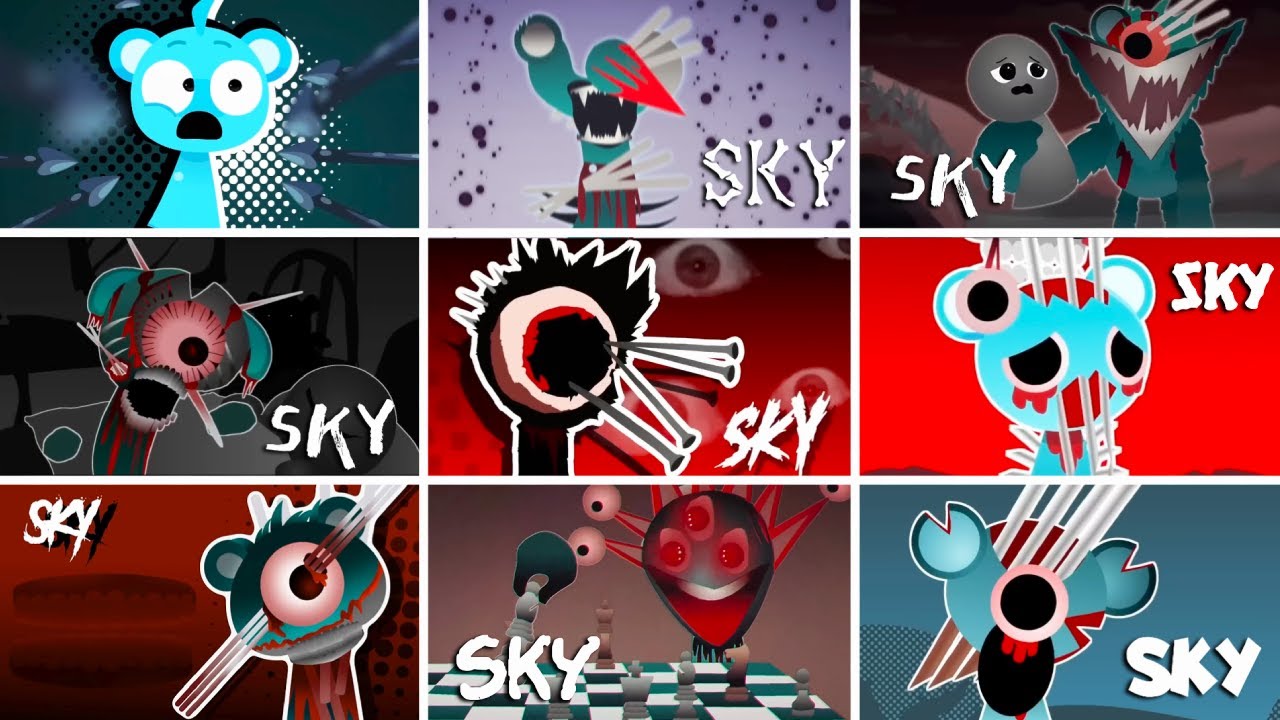 All Sprunki Intro SKY PHASE 2 vs SKY PHASE 3 vs SKY PHASE 4 vs SKY ...