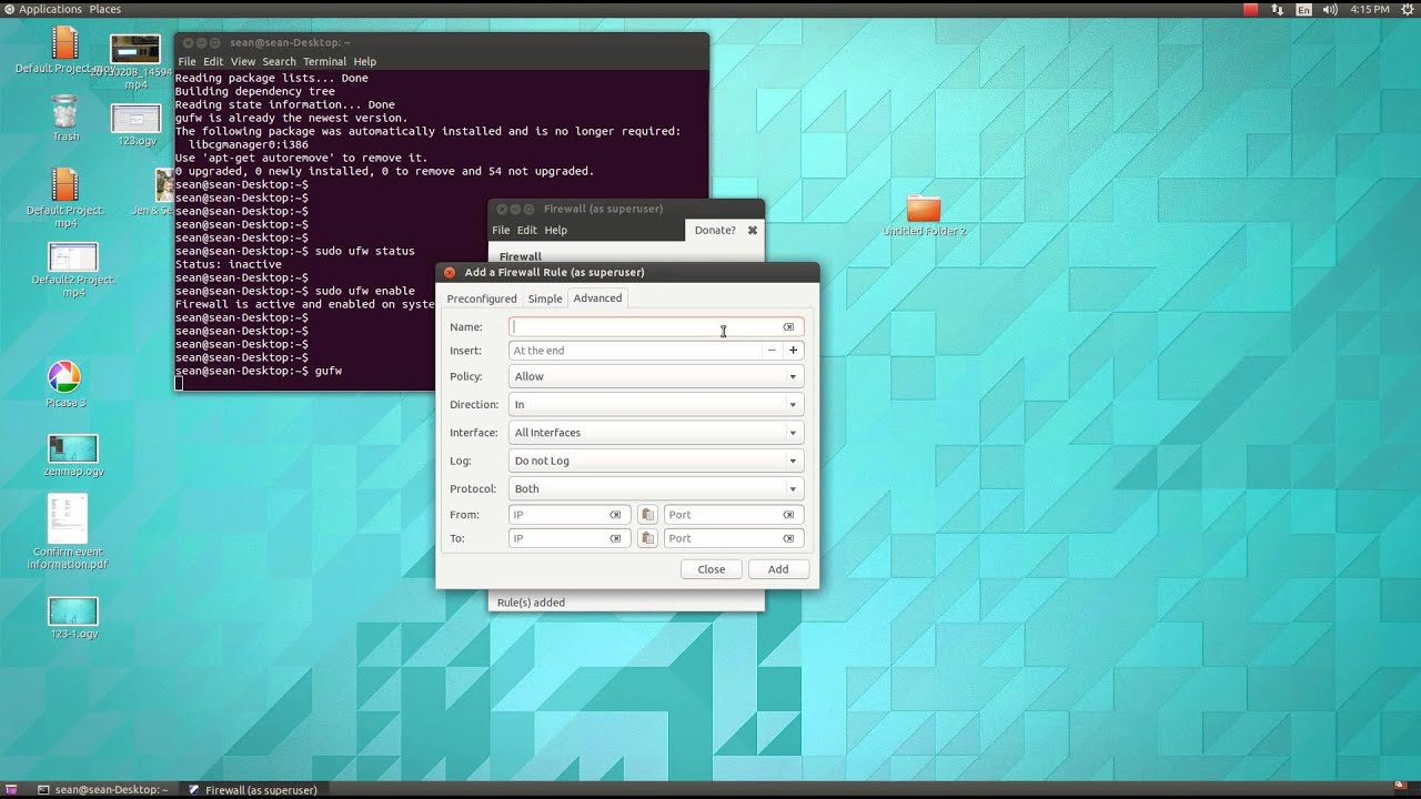 Installing GUFW a GUI for UFW on Ubuntu - YouTube