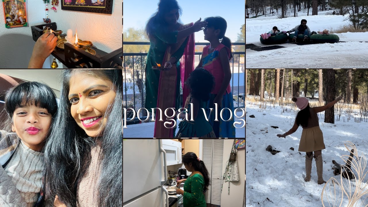 தமிழில் pongal celebration and nanga snow pakka ponom sema fun - YouTube