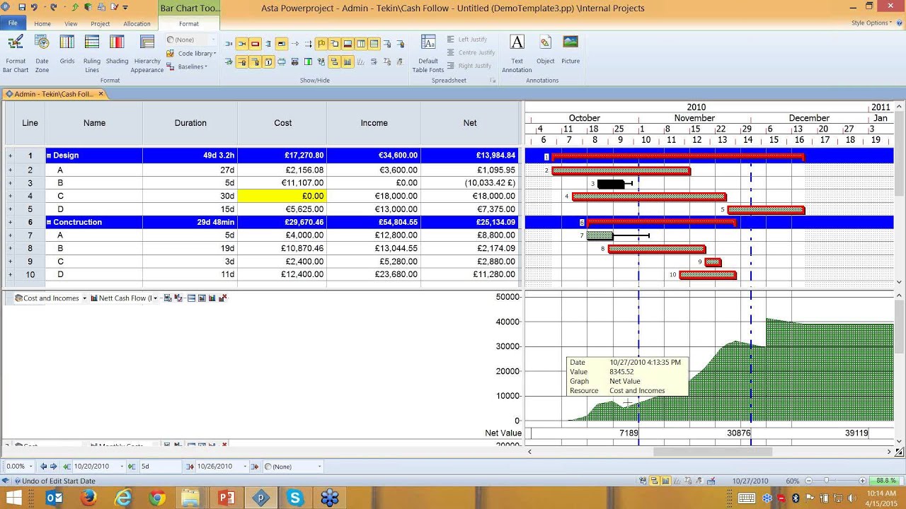 Cash flow, Cost modelling and Planning in Asta Powerproject - A18 - YouTube