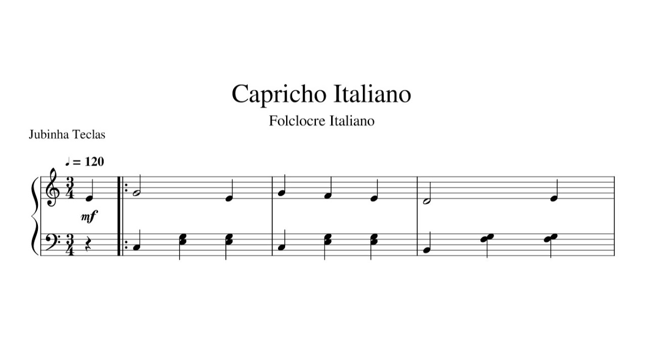 Capricho Italiano - Folclore Italiano - Musescore 3 - YouTube