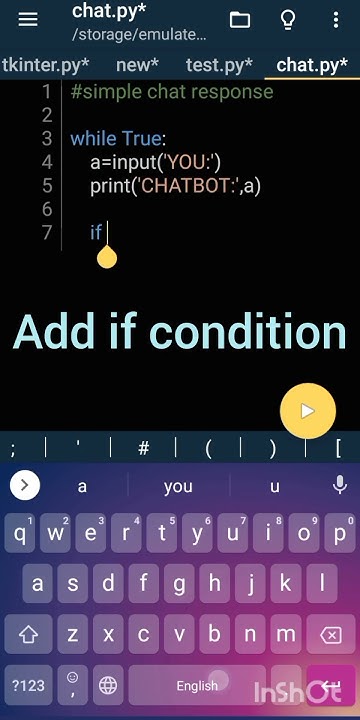 Simple Chat Response Using Python Pydroid Android Pydroid3 Python Chatgpt Chat Coding
