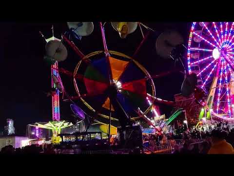 Puyallup Fair Rides at night! - YouTube