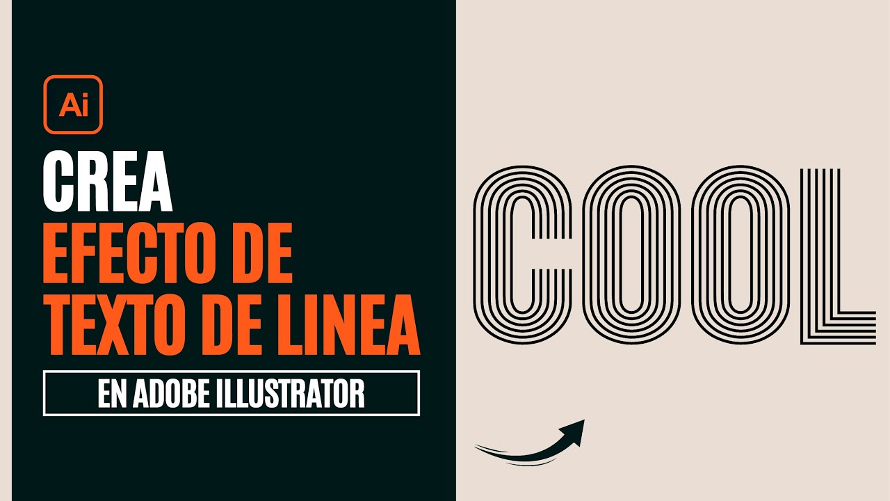 CURSO #5 – EFECTO DE TEXTO CON LINEAS DE RAYAS EN ILLUSTRATOR ...