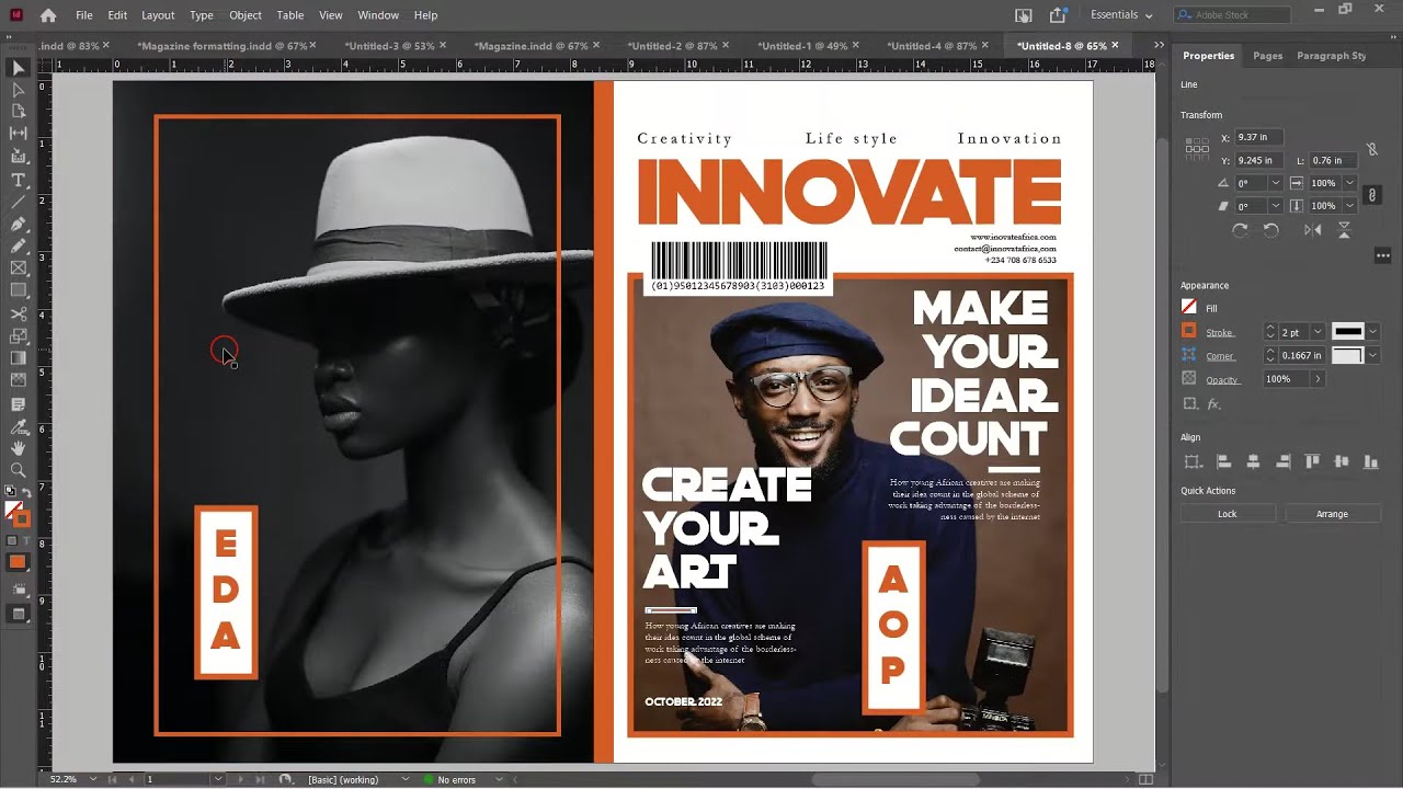 Magazine Cover Design Masterclass with Adobe InDesign | Create Stunning ...
