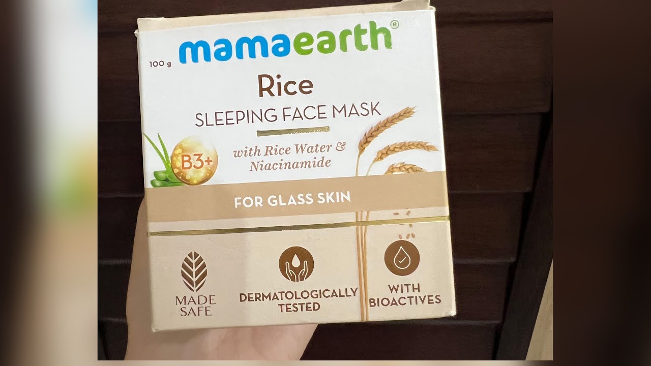 Mamaearth rice sleeping face mask for glass skin| Best for summers 2023 ...