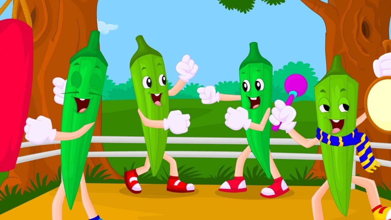 🔴 Okra - Vegetables Songs - Kid's songs l Learning Games for Toddlers ...