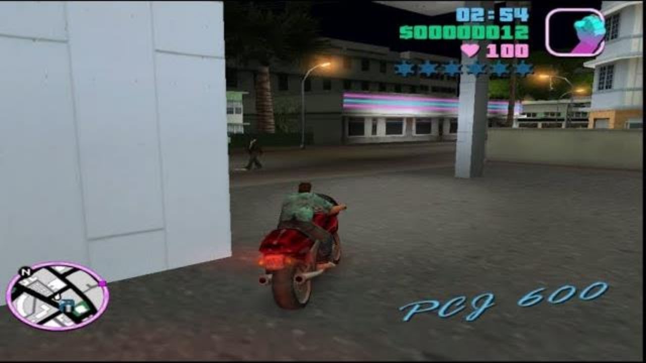 Gta vice city gameplay pcg 600 bike fast driving - YouTube