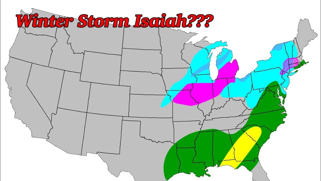 Potential Winter Storm Isaiah Forecast - YouTube