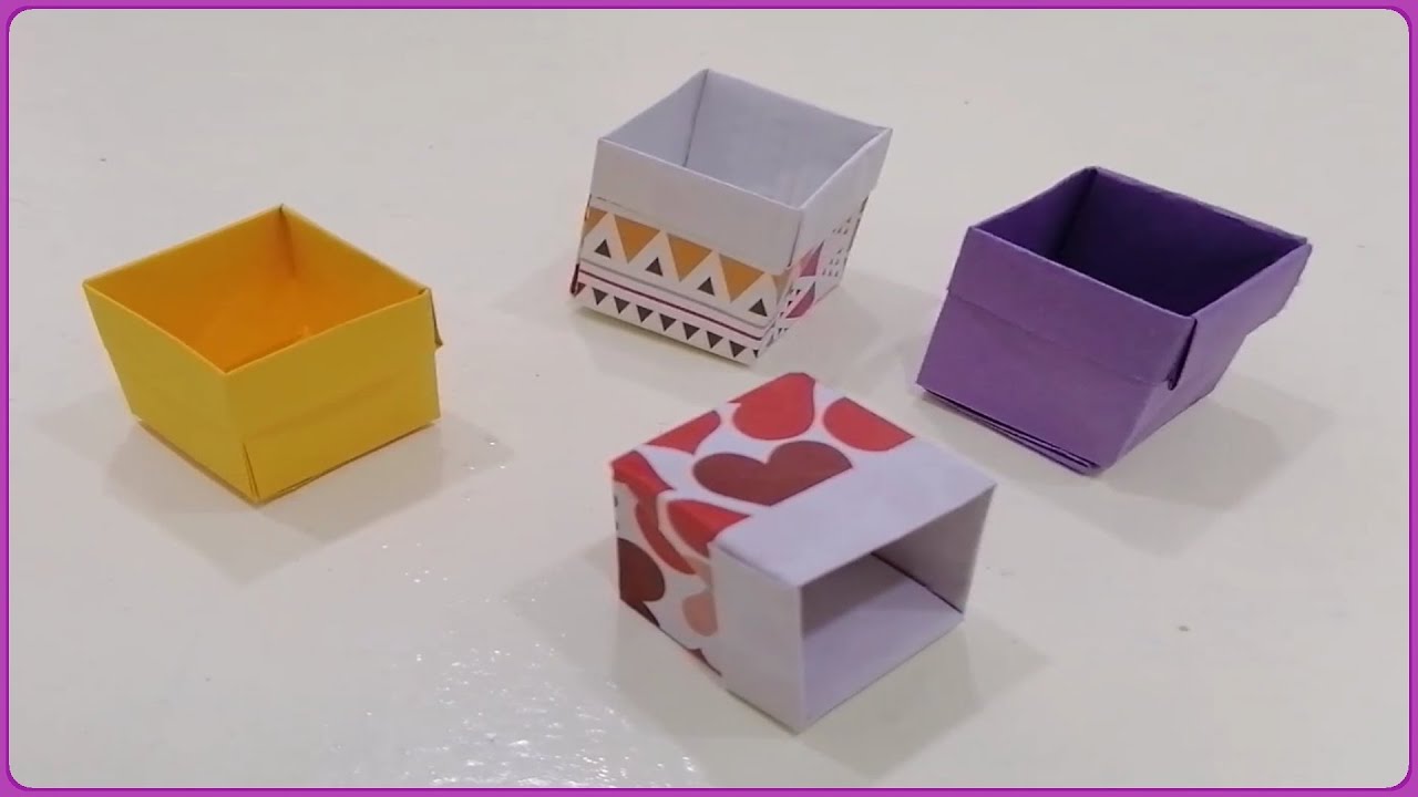 Origami Paper Box | How to make a paper box tutorial - YouTube