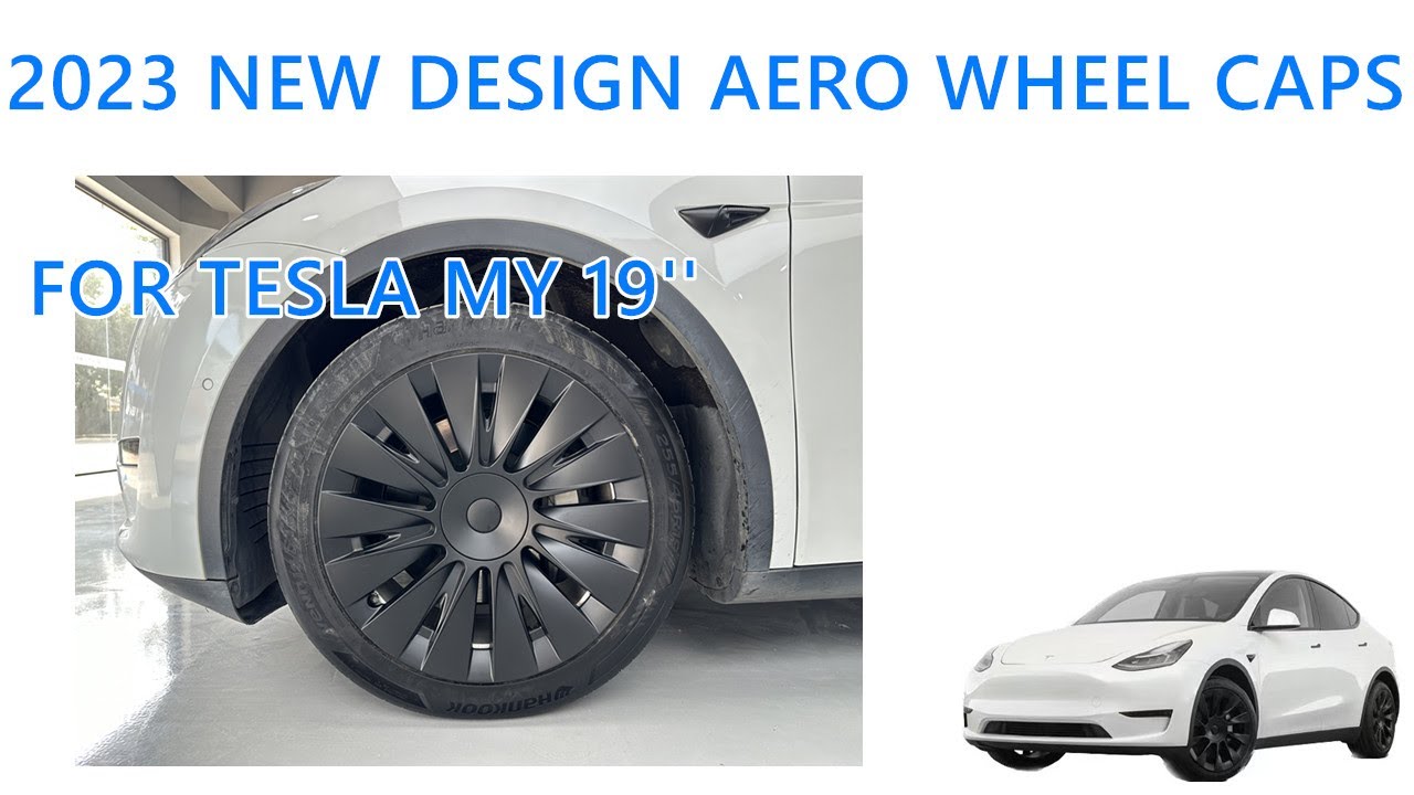 2023 NEW DESIGN AERO WHEEL CAPS FOR TESLA MODEL Y 19INCH - YouTube
