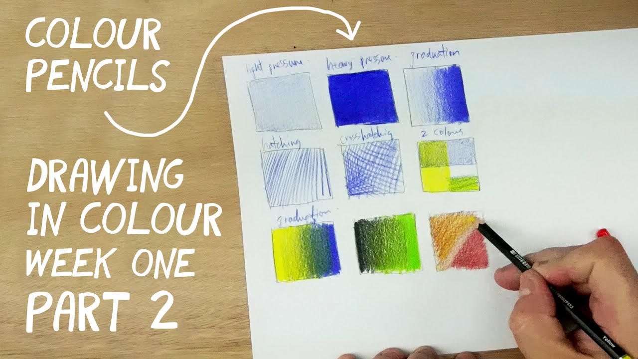 2. Blending colours together - "Drawing in colour" - Week One - YouTube