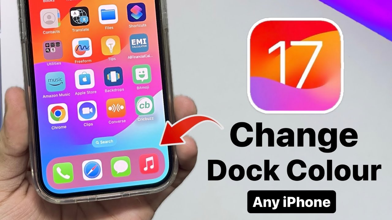 Change iPhone Dock Colour on any iPhone [iOS 17] - YouTube