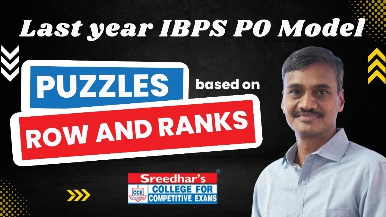 Puzzles Based On Row And Ranks Last Year IBPS PO Model Reasoning ions And Answers YouTube Puzzles Based On Row And Ranks Last Year IBPS PO Model Reasoning ions And Answers YouTube
