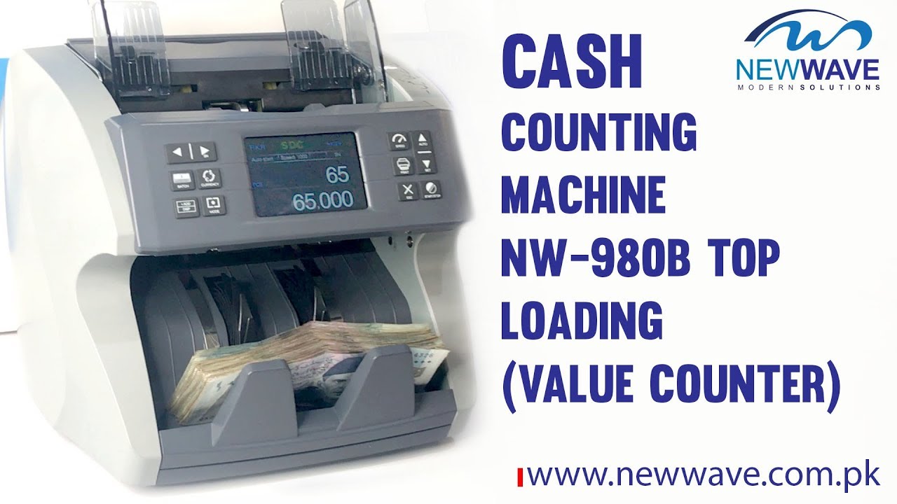 Cash Counting Machine NW-980B TOP LOADING (VALUE COUNTER) - YouTube