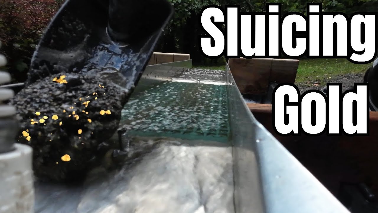 Sluicing Gold Concentrates - YouTube