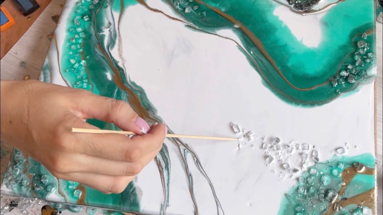 Painting in Rezin Art technique - YouTube