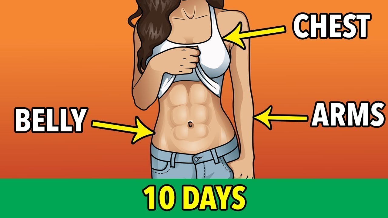 10 Day Belly + Chest + Arms - Tone and Slim Upper Body | fat loss ...