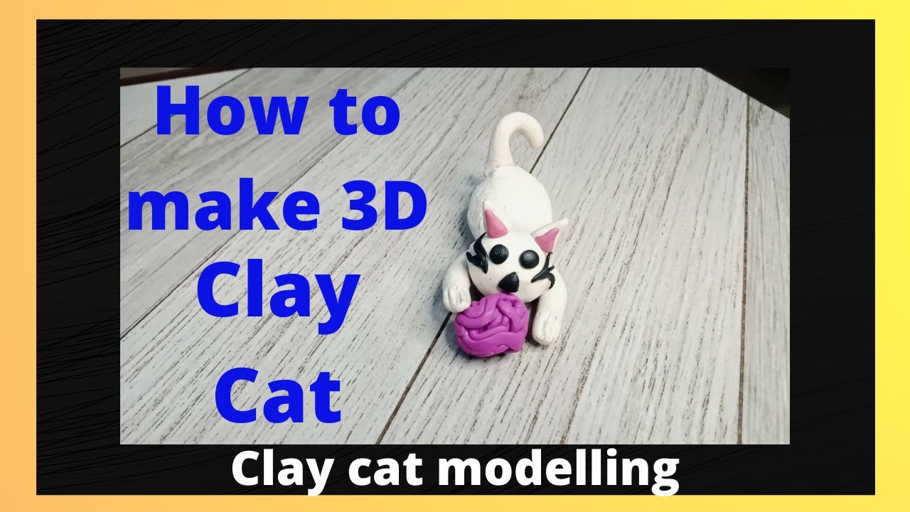How to make cat out of polymer clay | Do not make cat with clay unless ...