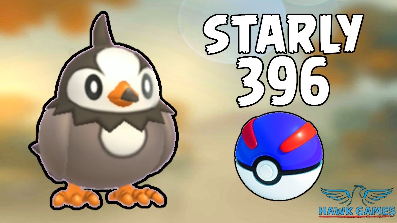 Starly caught - Generation 4 Pokedex 396 - Pokemon GO [No Hack] - YouTube