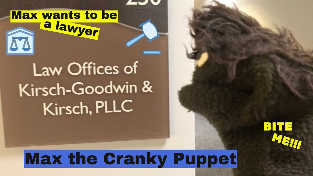 Max Wants to be a Lawyer - Funny Puppet Videos - Max the Cranky Puppet ...
