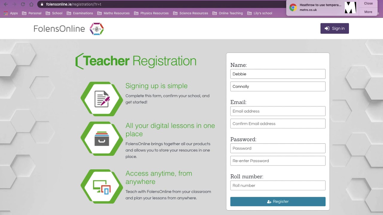 Accessing folens online - YouTube