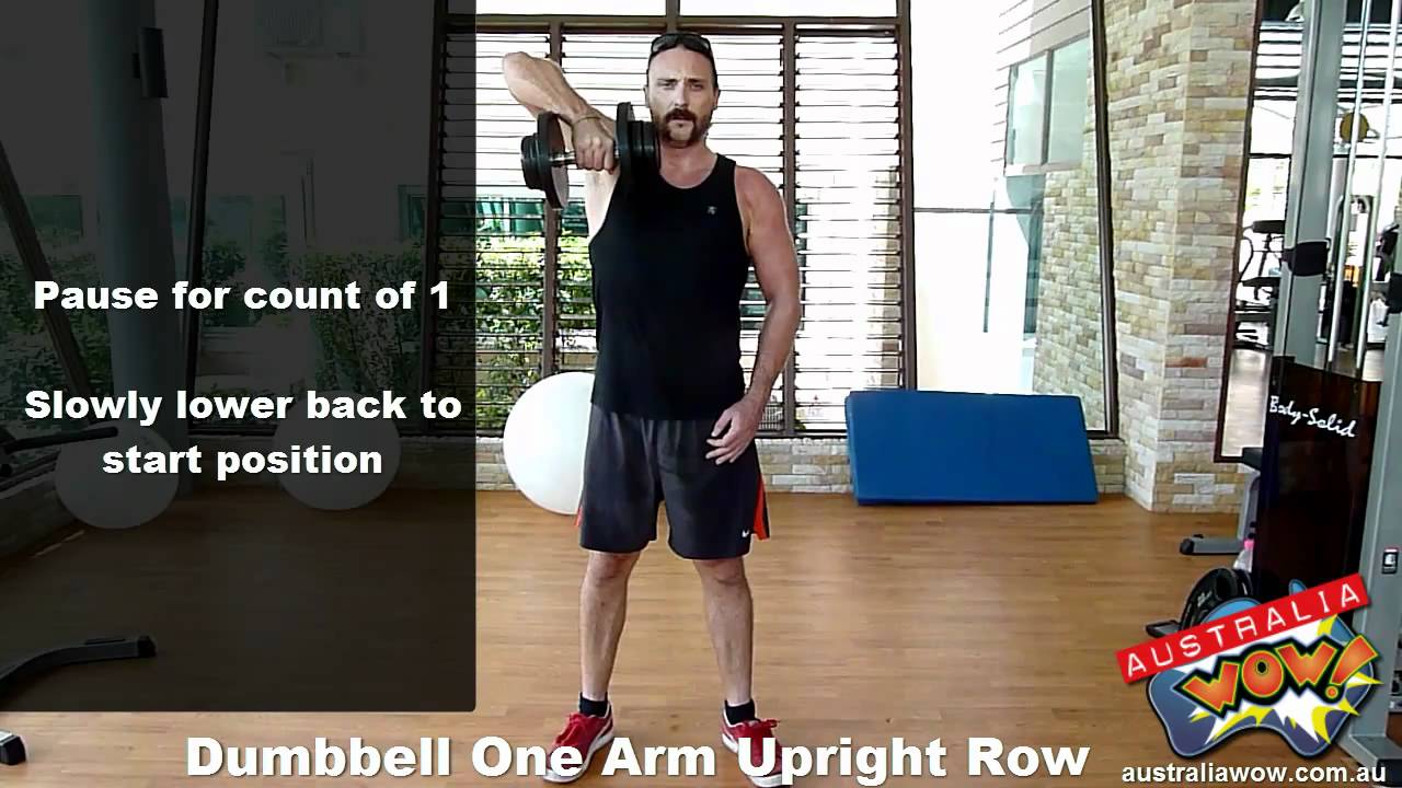 Dumbbell One Arm Upright Row - YouTube