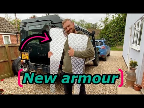 Making my own checker plate panels for the Defender 110 - YouTube