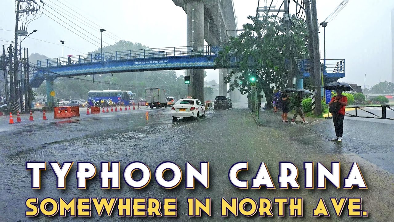 Super heavy rain real life scenes somewhere in North Avenue Typhoon ...