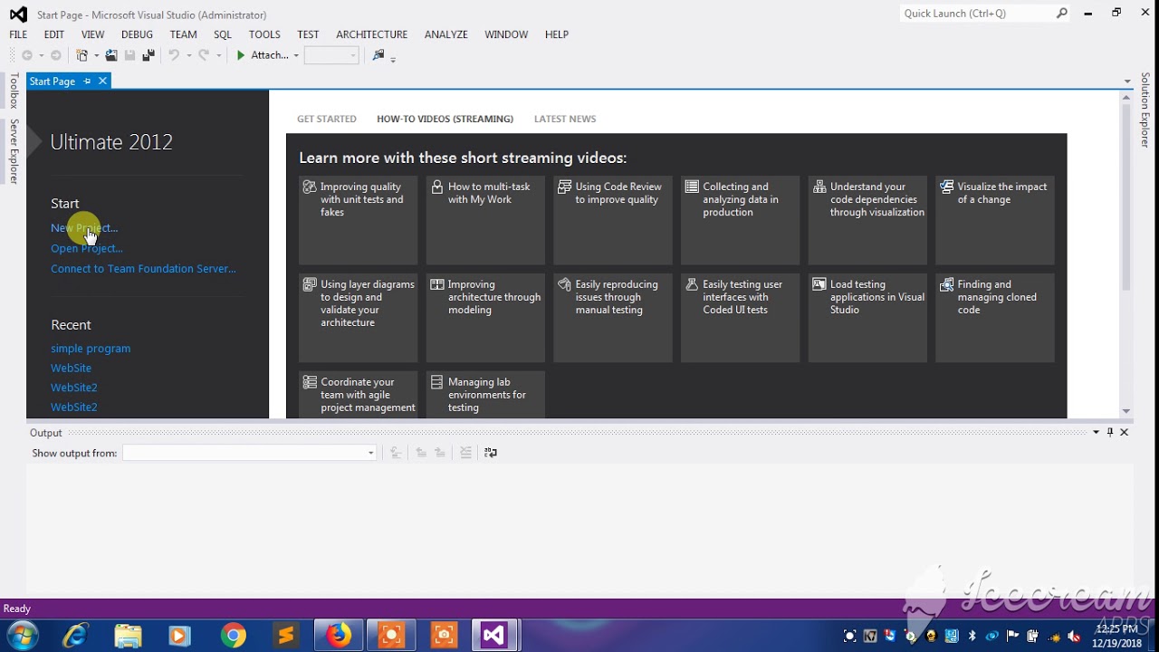 Simple program of asp.net tutorials in visual studio-2012 - YouTube