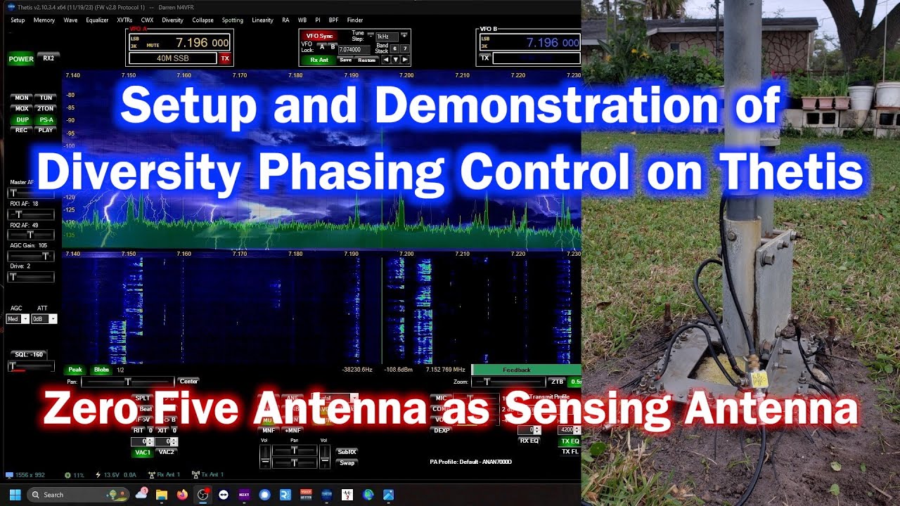 Thetis Diversity Phasing Control | Eliminating RFI Noise | Quick setup ...