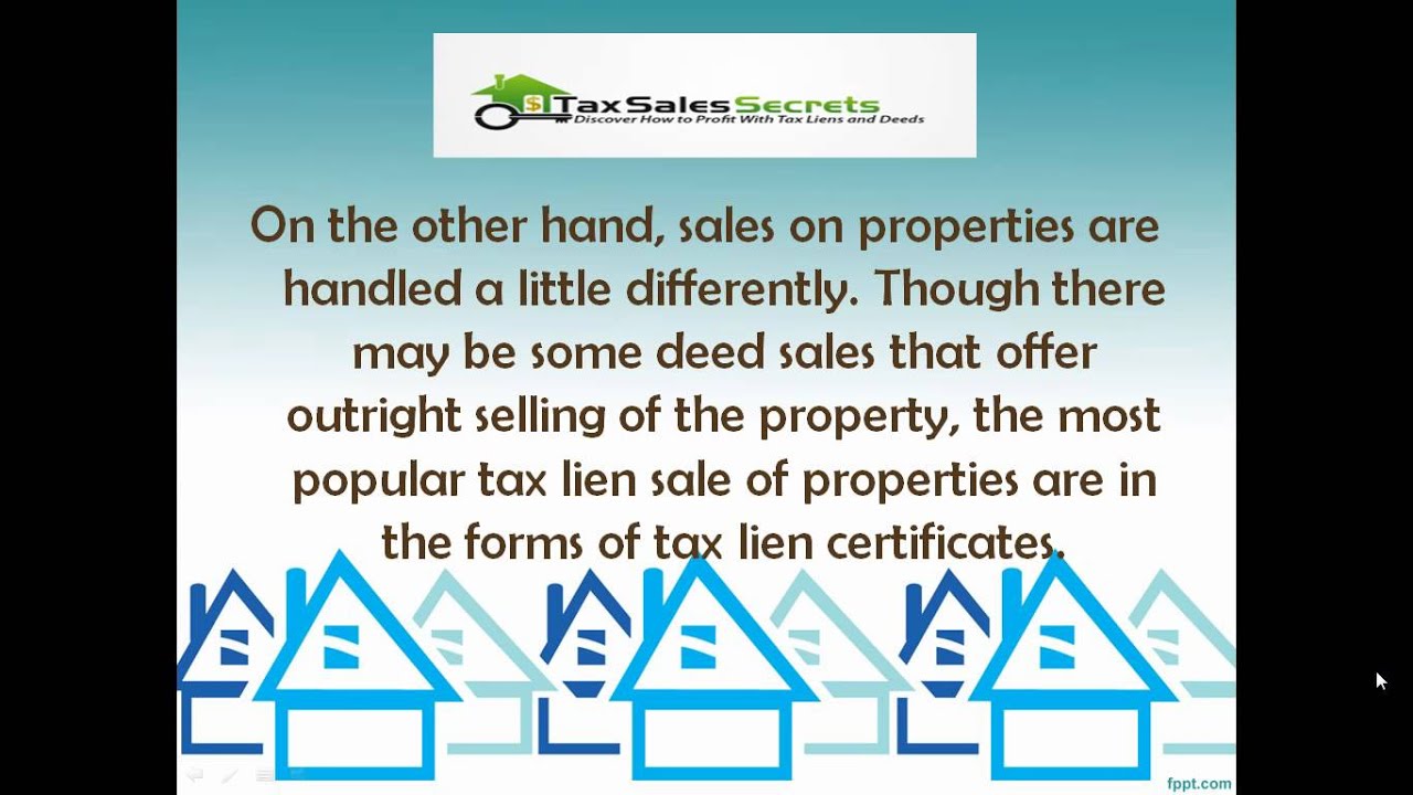 A Look At Government Tax Lien Sales - YouTube