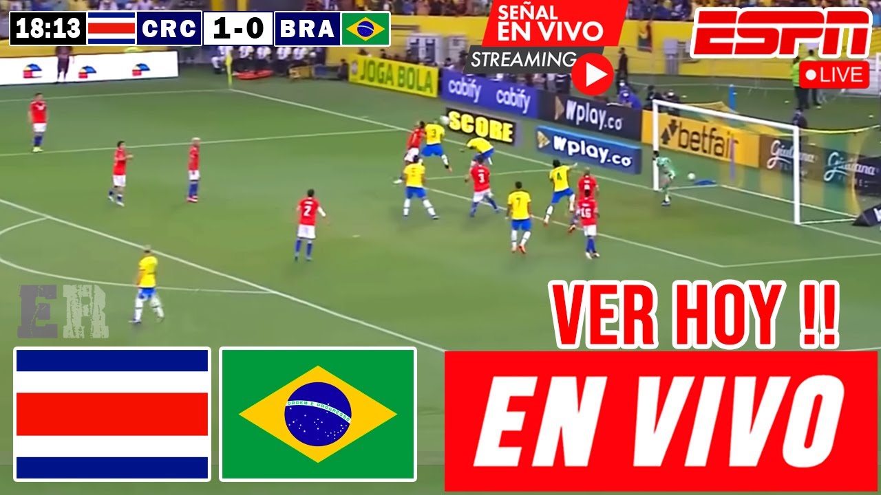 Costa Rica vs. Brasil en vivo, Donde Ver Partido Costa Rica vs. Brasil ...