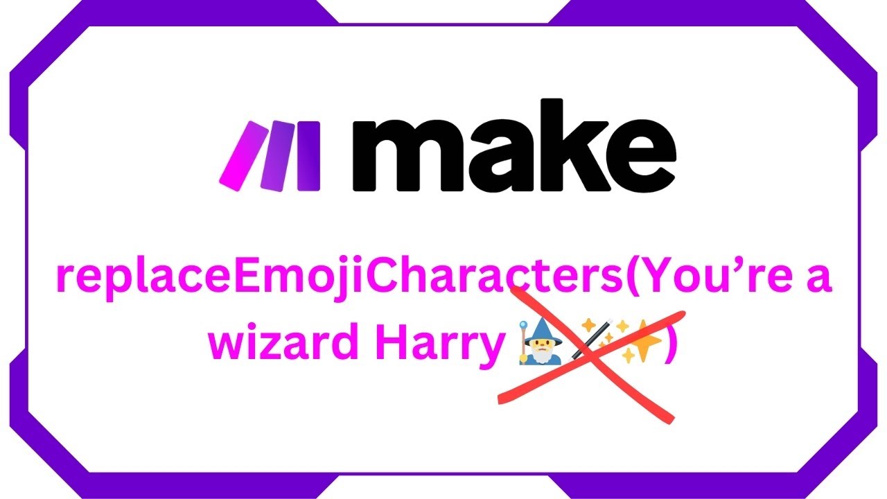Remove Emojis from Text in Make.com with Replace Emoji Function - YouTube