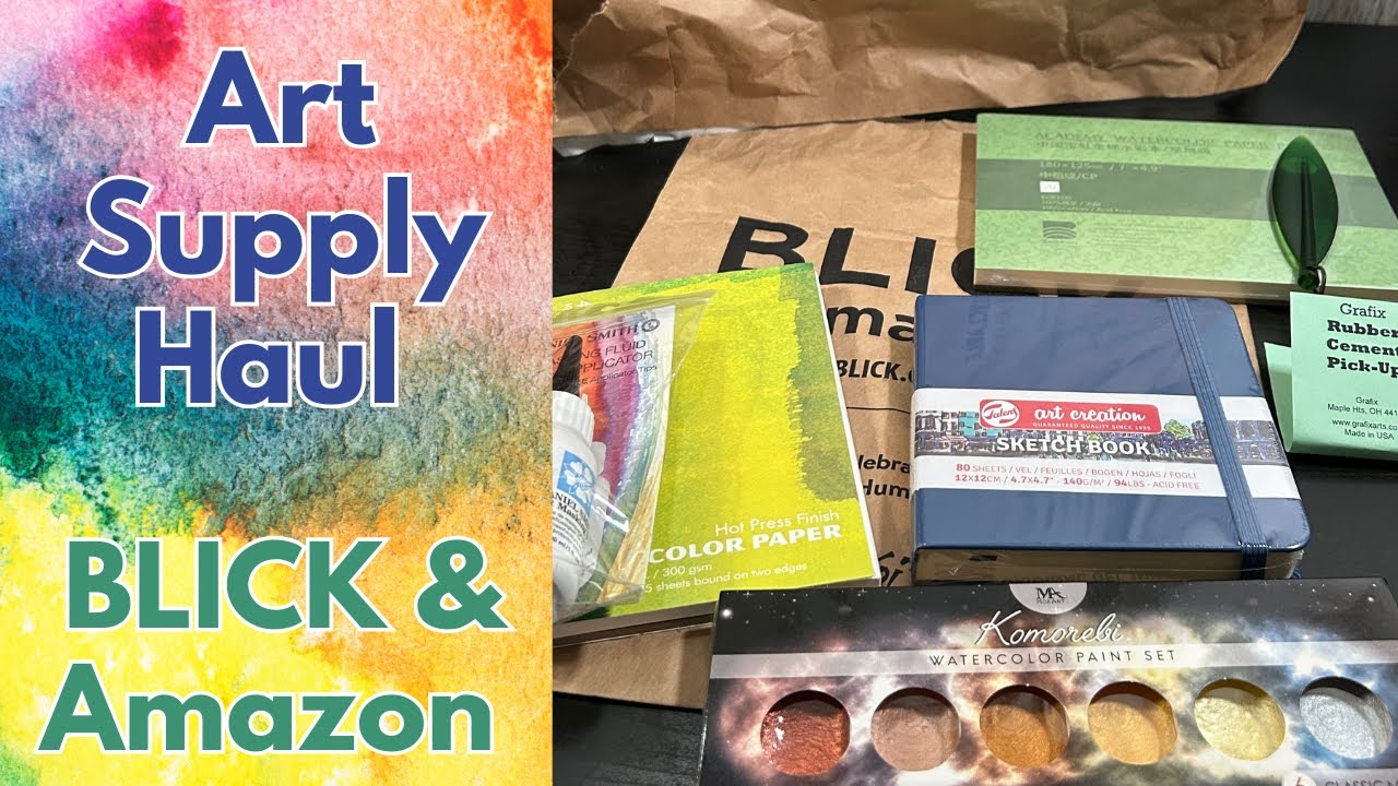Small art supply haul from Dick BLICK and Amazon | Metallic watercolors ...