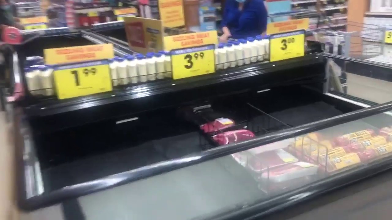 Meat running out at stores with Pandemic - YouTube
