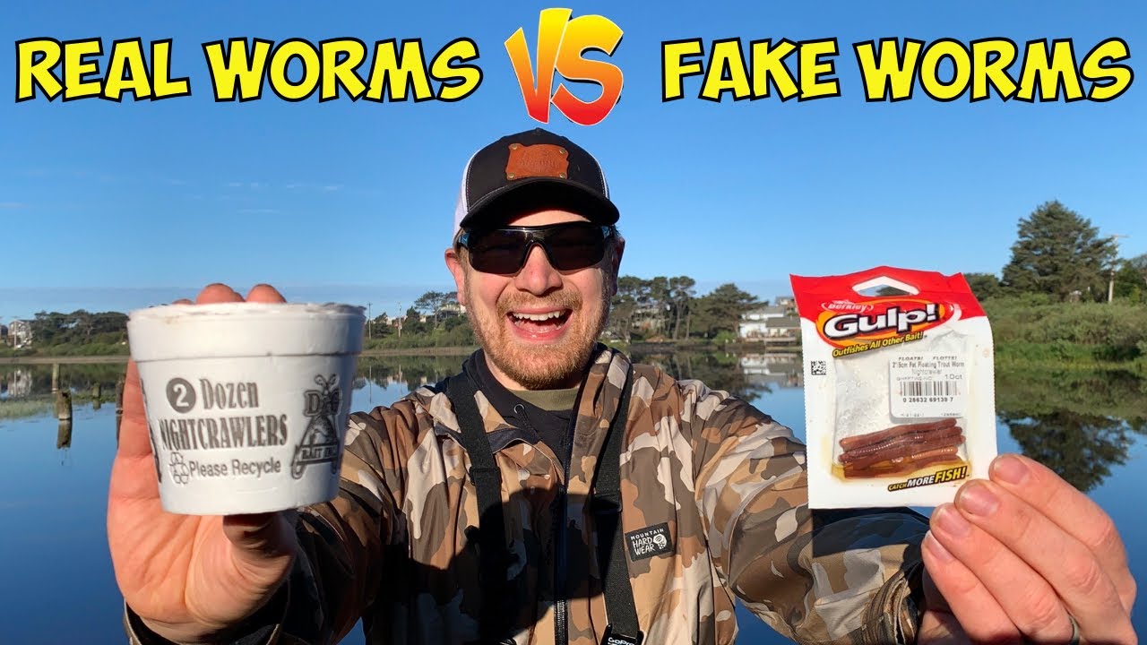 Real VS Fake Trout Worms Challenge (Multiple Bobbers Down!!!) - YouTube