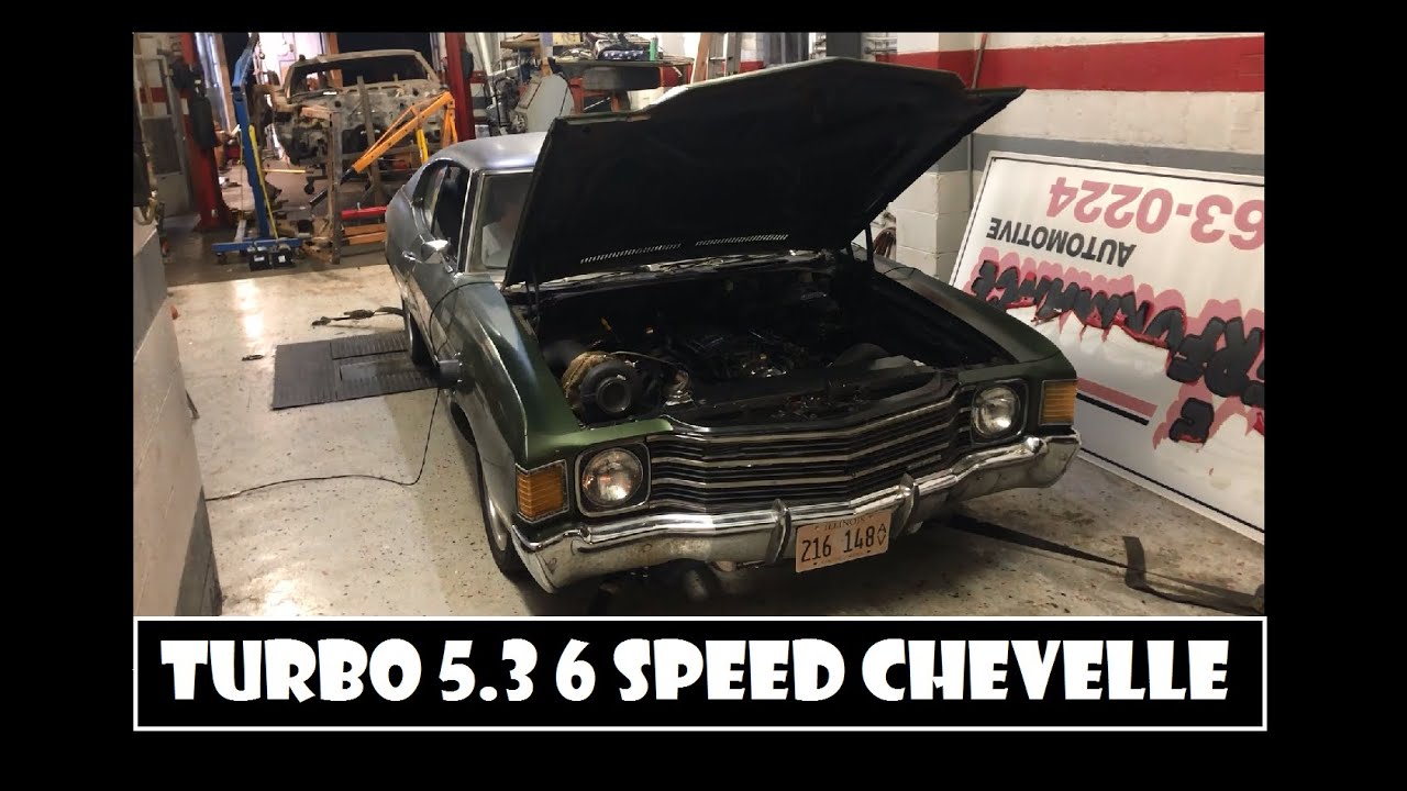 Andrew's 72' Chevelle 5.3L Turbo T-56 6 Speed LS Swap - Dyno/Race - YouTube