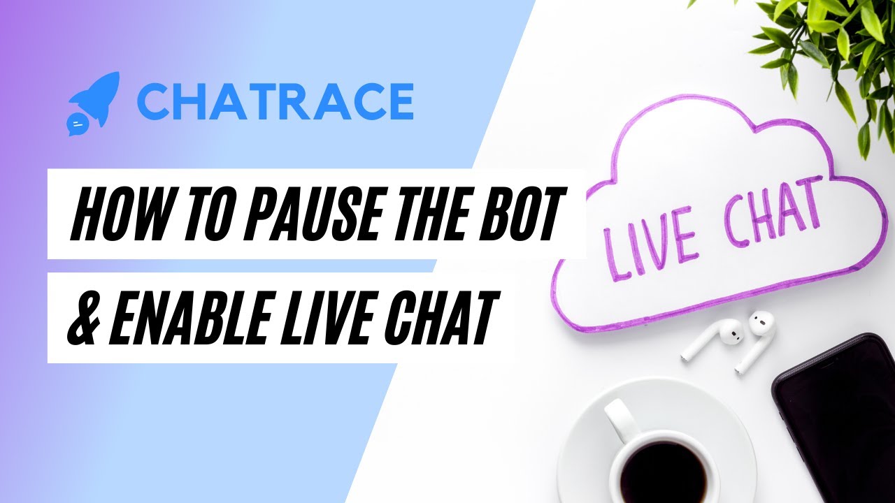 How to pause the bot and enable live chat - YouTube