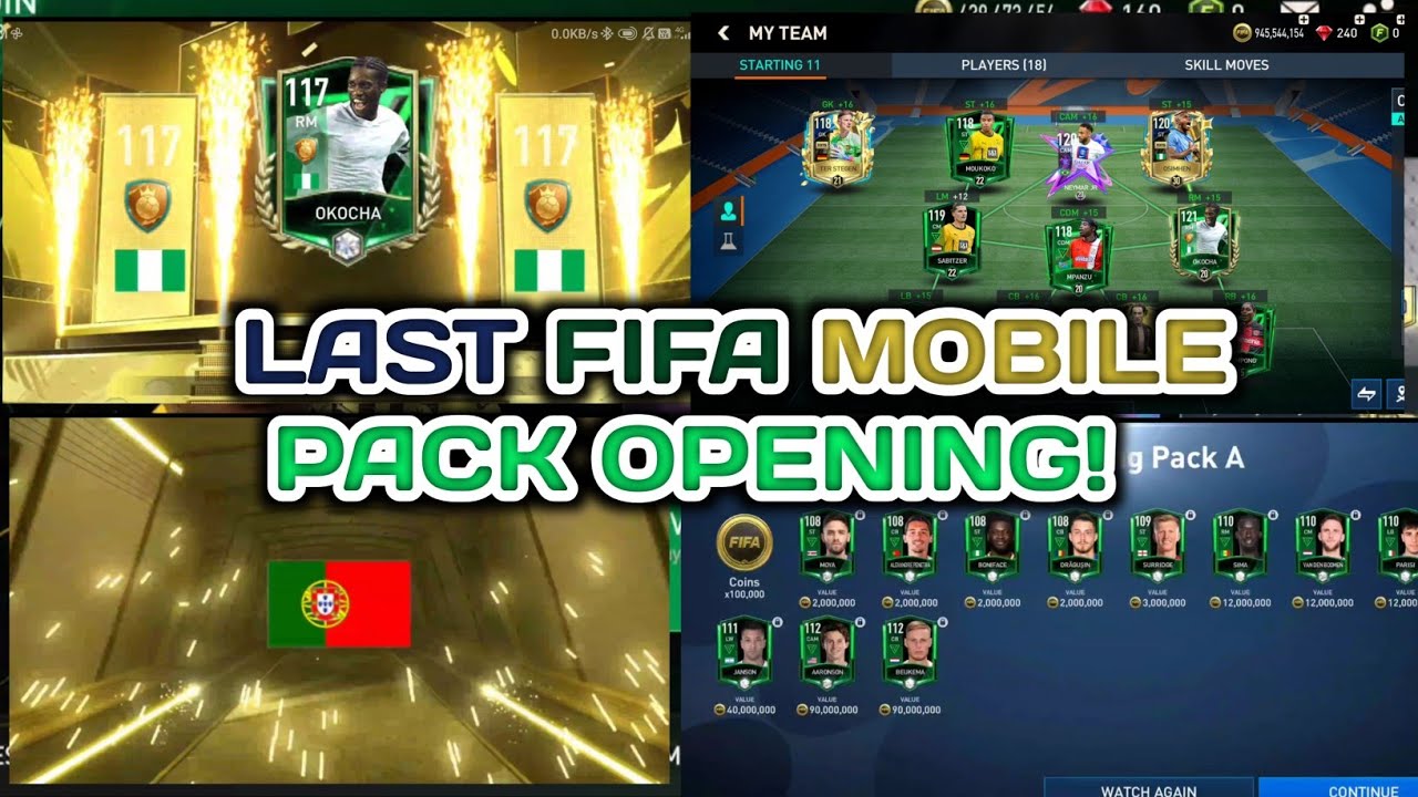 Fifa Mobile Last Pack Opening Today is Last day of Fifa mobile 😌 Last ...