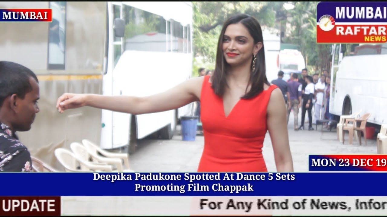 Deepika Padukone Spotted At Dance 5 Sets Promoting Film Chappak - YouTube
