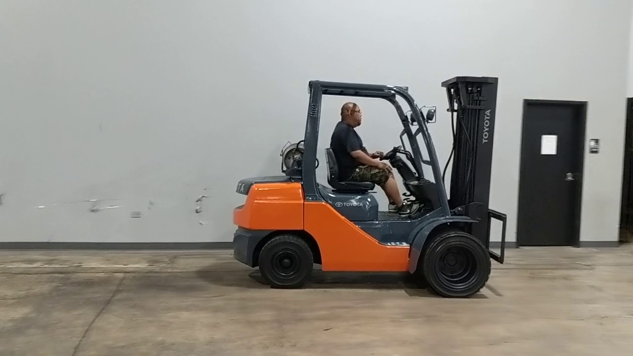 2007 TOYOTA 8FGU30 DUAL DRIVE PNEUMATIC LPG FORKLIFT STK 6113 - YouTube