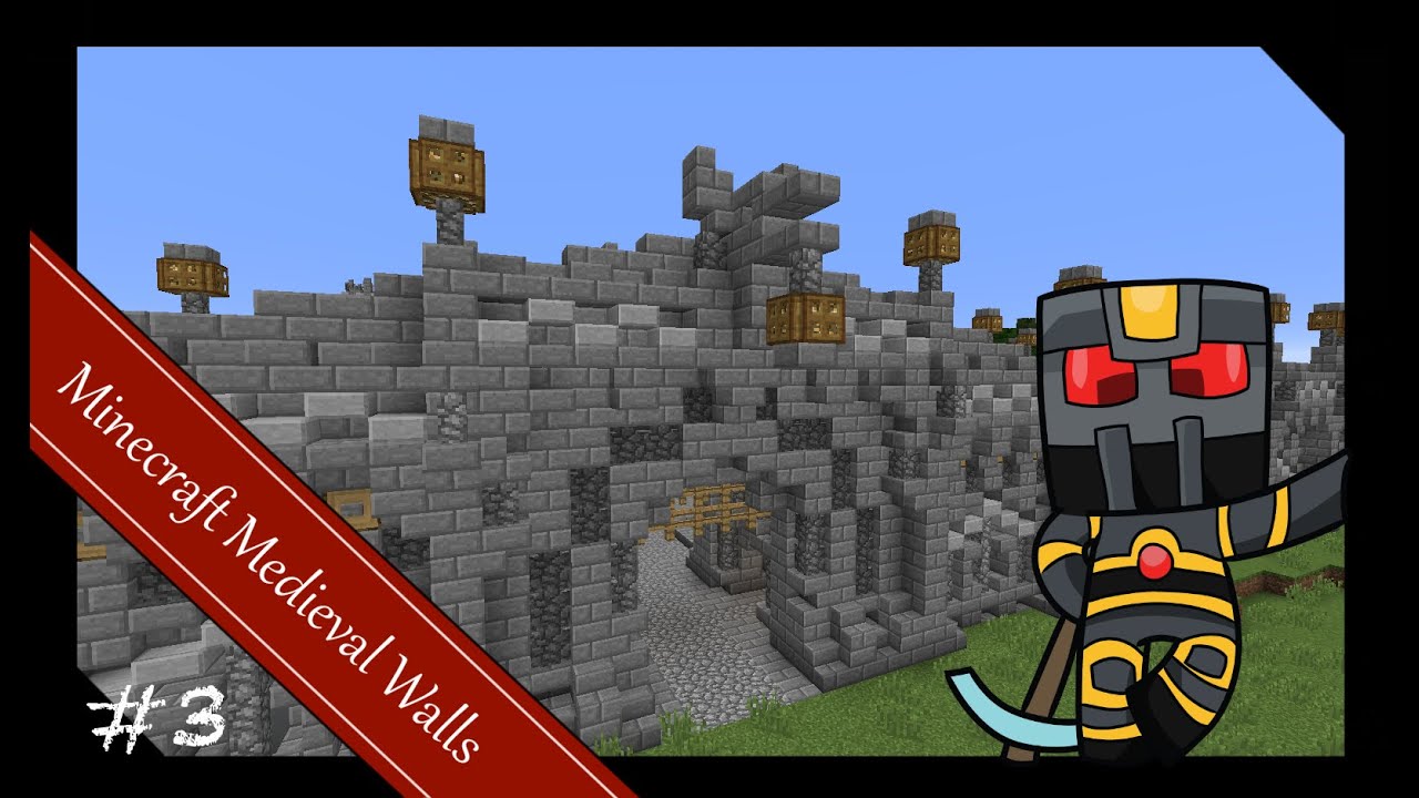 Minecraft Medieval Builds - City Wall Tutorial - Part 3 of 3 - How to ...