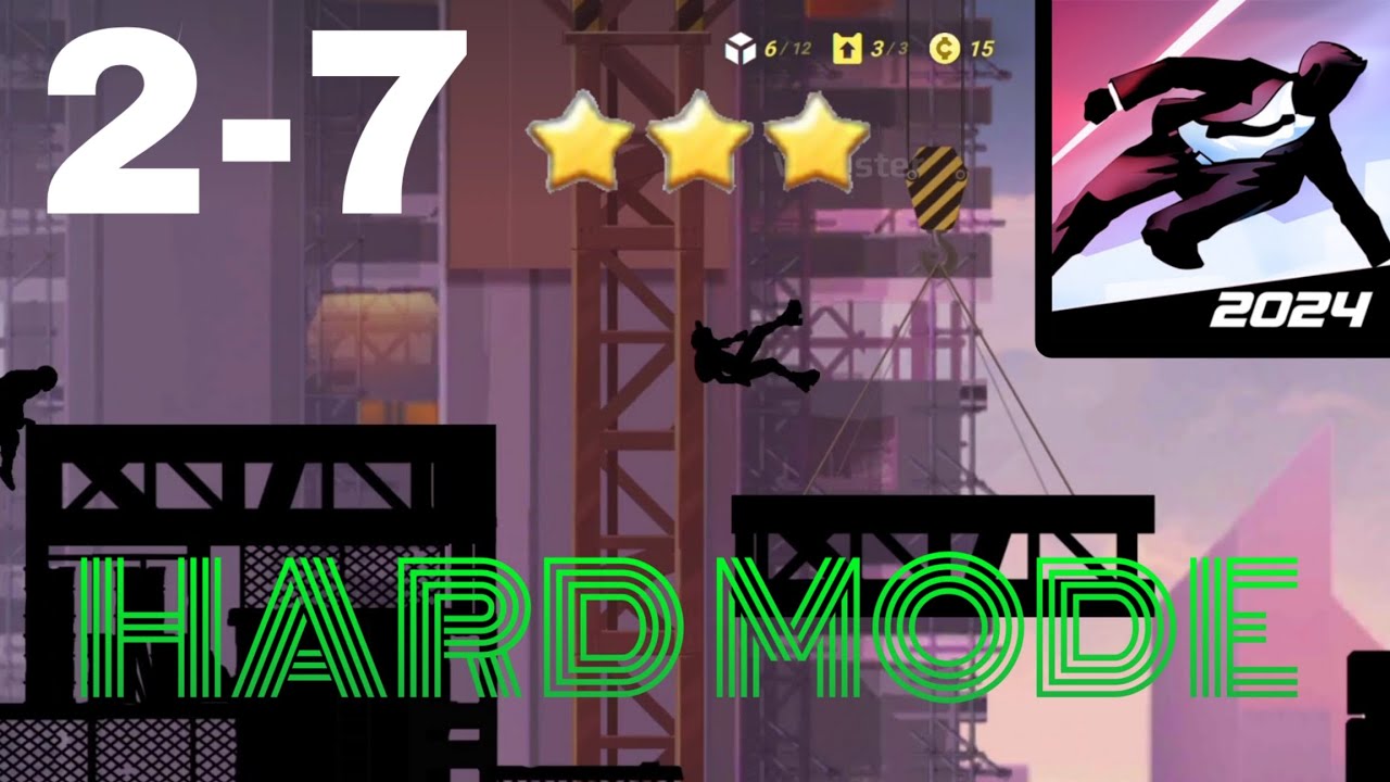 Level 2-7 *3 STARS* [Hard mode] | Vector remastered ⭐️⭐️⭐️ (no gadgets ...