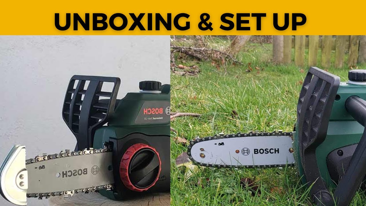 Bosch Universal chain 18 Battery Powered Chainsaw set up plus where’s ...