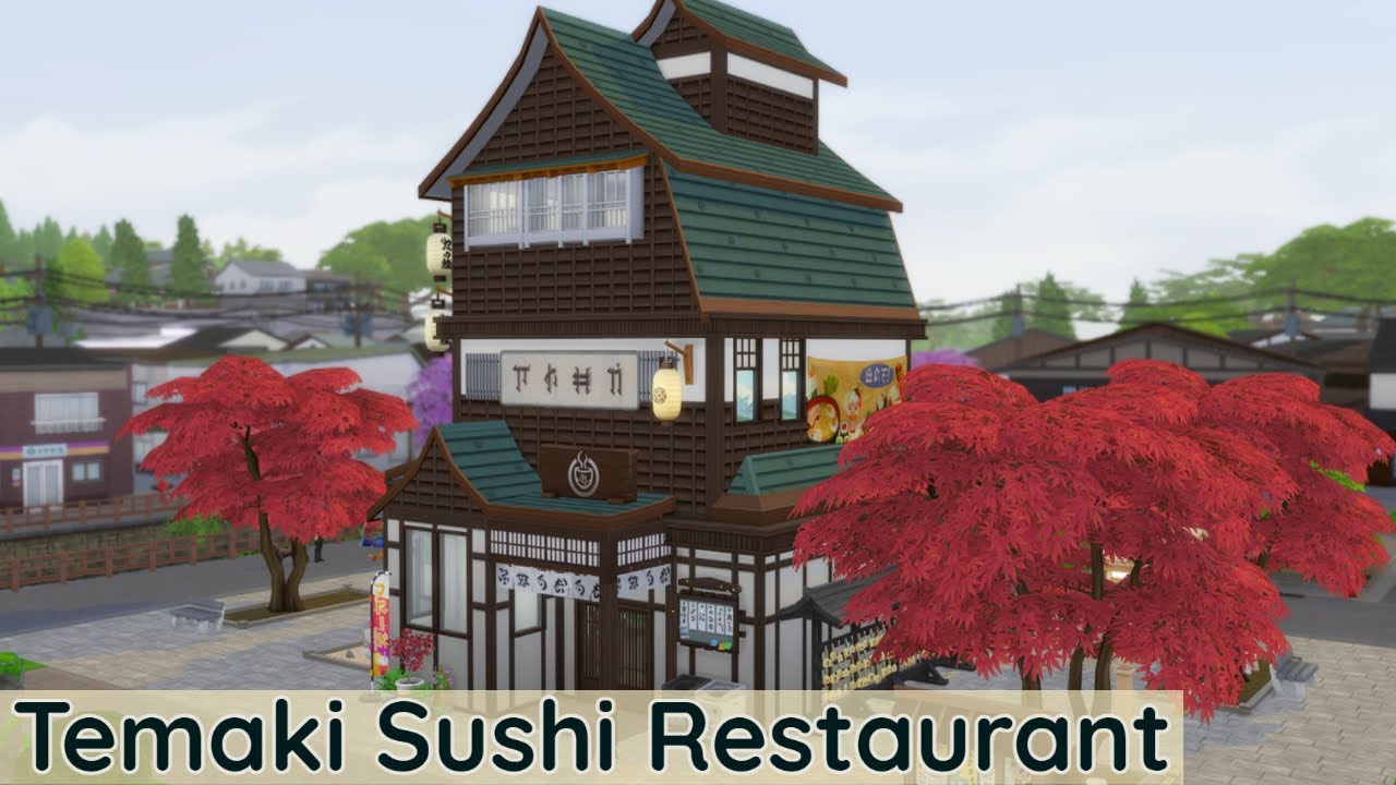 Temaki Sushi Restaurant | Sims 4 Speed Build | No CC - YouTube