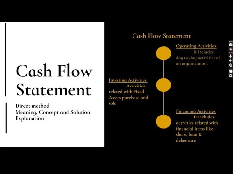 Cash Flow Statement | Direct Method | Operating | Investing | Financing ...