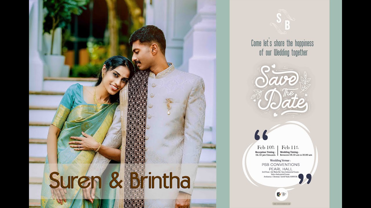 SUREN WEDS BRINTHA | The Grand Reception | Live Streaming | PSB ...